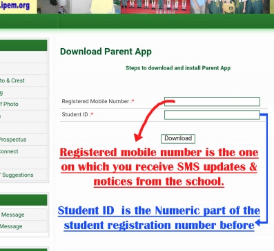 IPEM International School - Steps to download and install Parent App